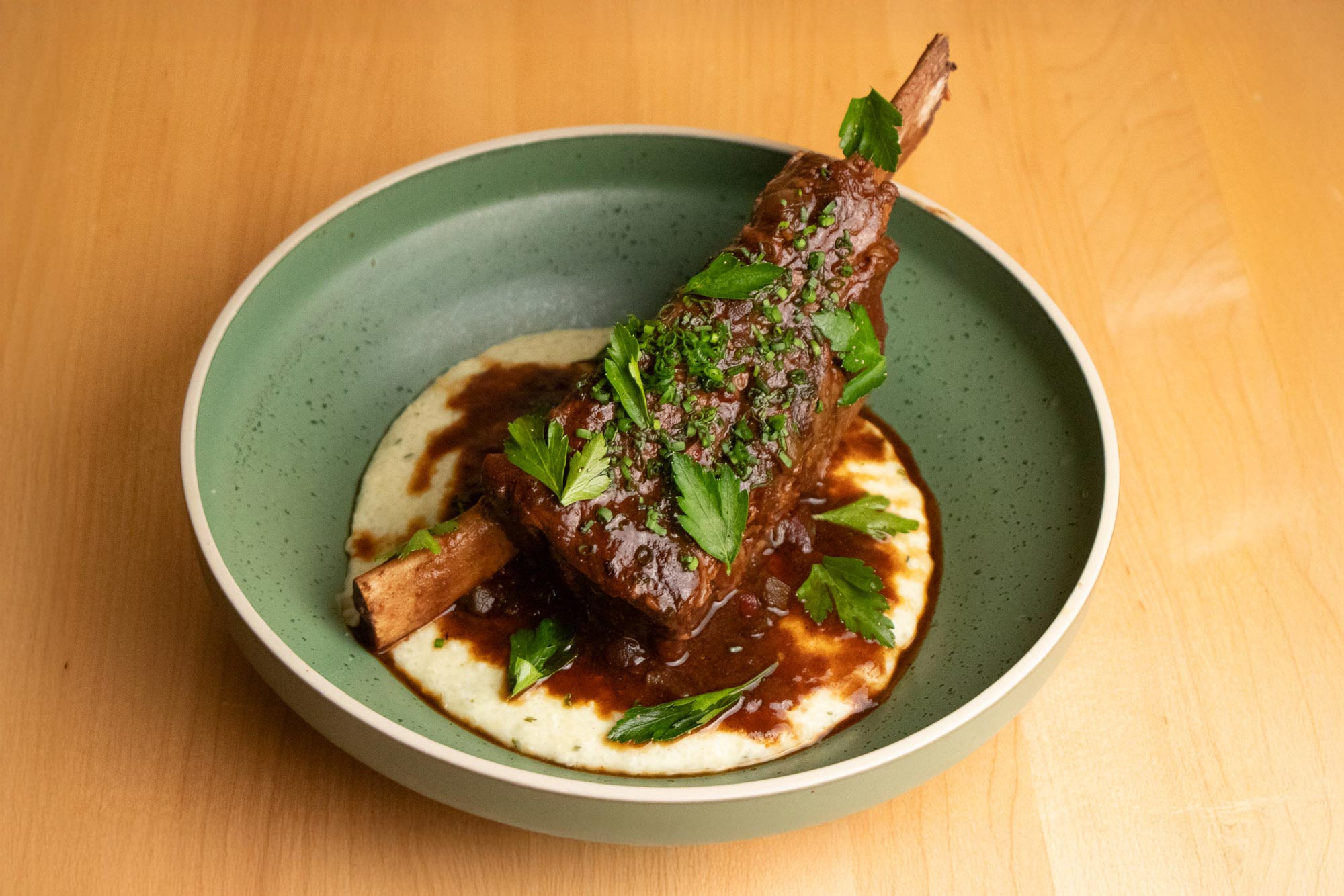 Braised Beef Short Ribs with Smoked Gouda Grits — Robert St. John